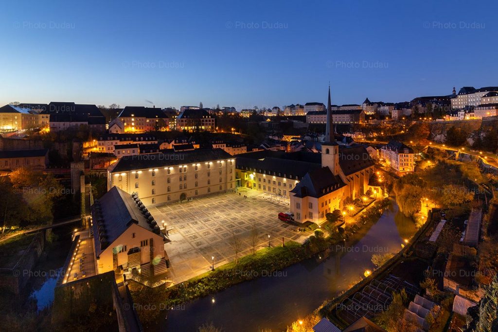 Luxembourg Grund at night – Stock Images Luxembourg